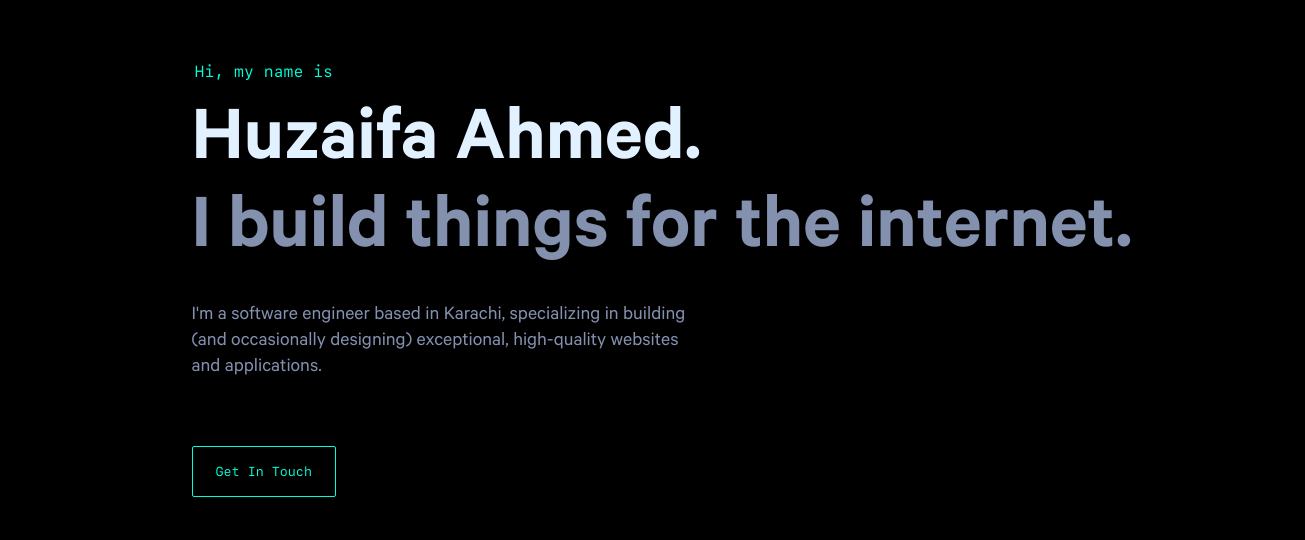 Huzaifa Ahmed | Software Developer